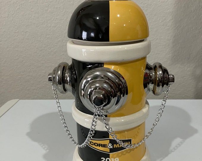 Core and Main Black and Yellow Fire Hydrant Ceramic Cookie Jar - Etsy