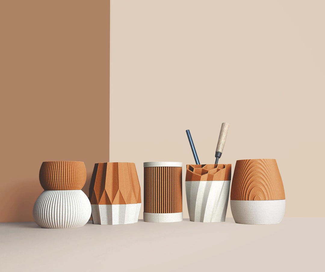 Pencil Pots, Desk Organizer Made With Recycled Wood, Idea for Office ...