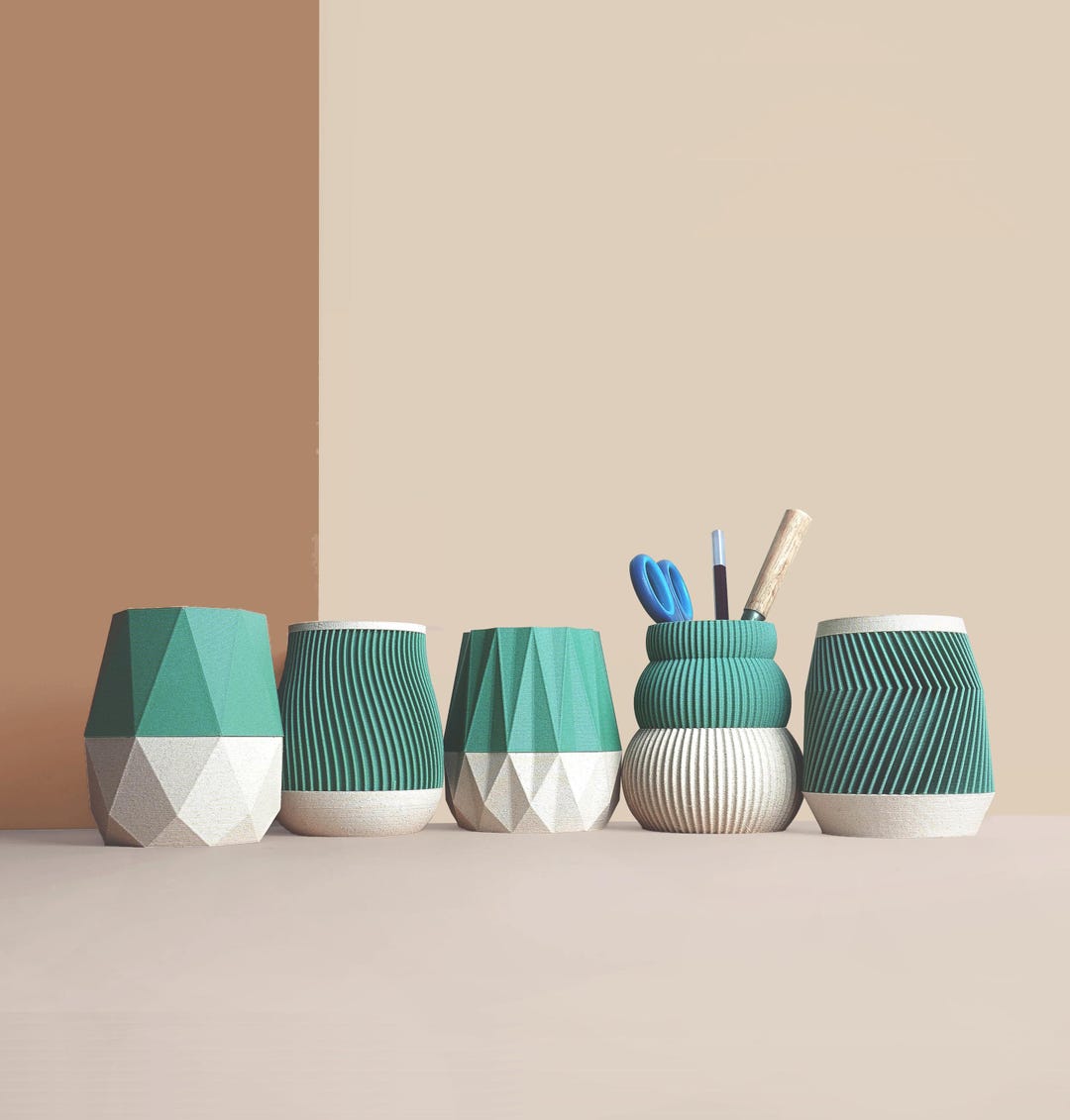 Pencil Pots, Desk Organizer Made With Recycled Wood, Idea for Office ...