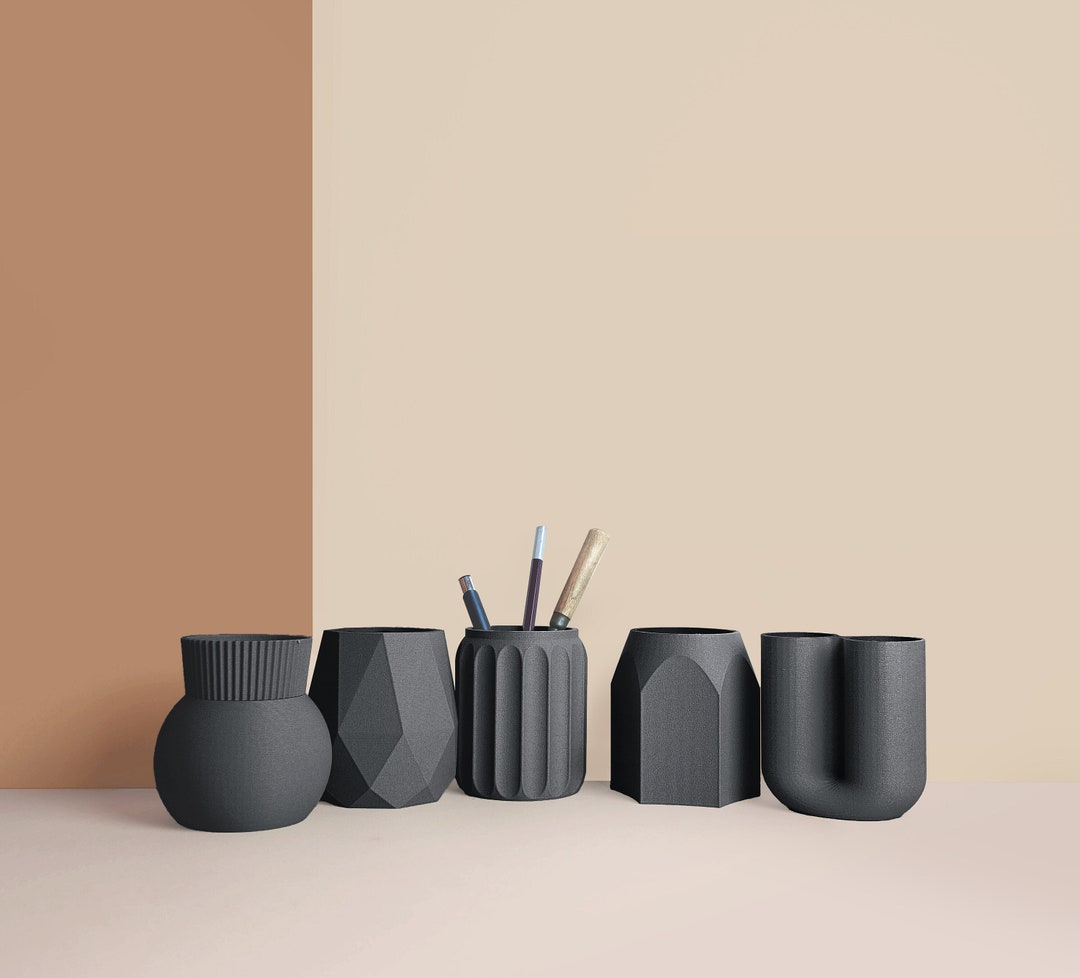 Pencil Pots, Desk Organizer Made With Recycled Wood, Idea for Office ...