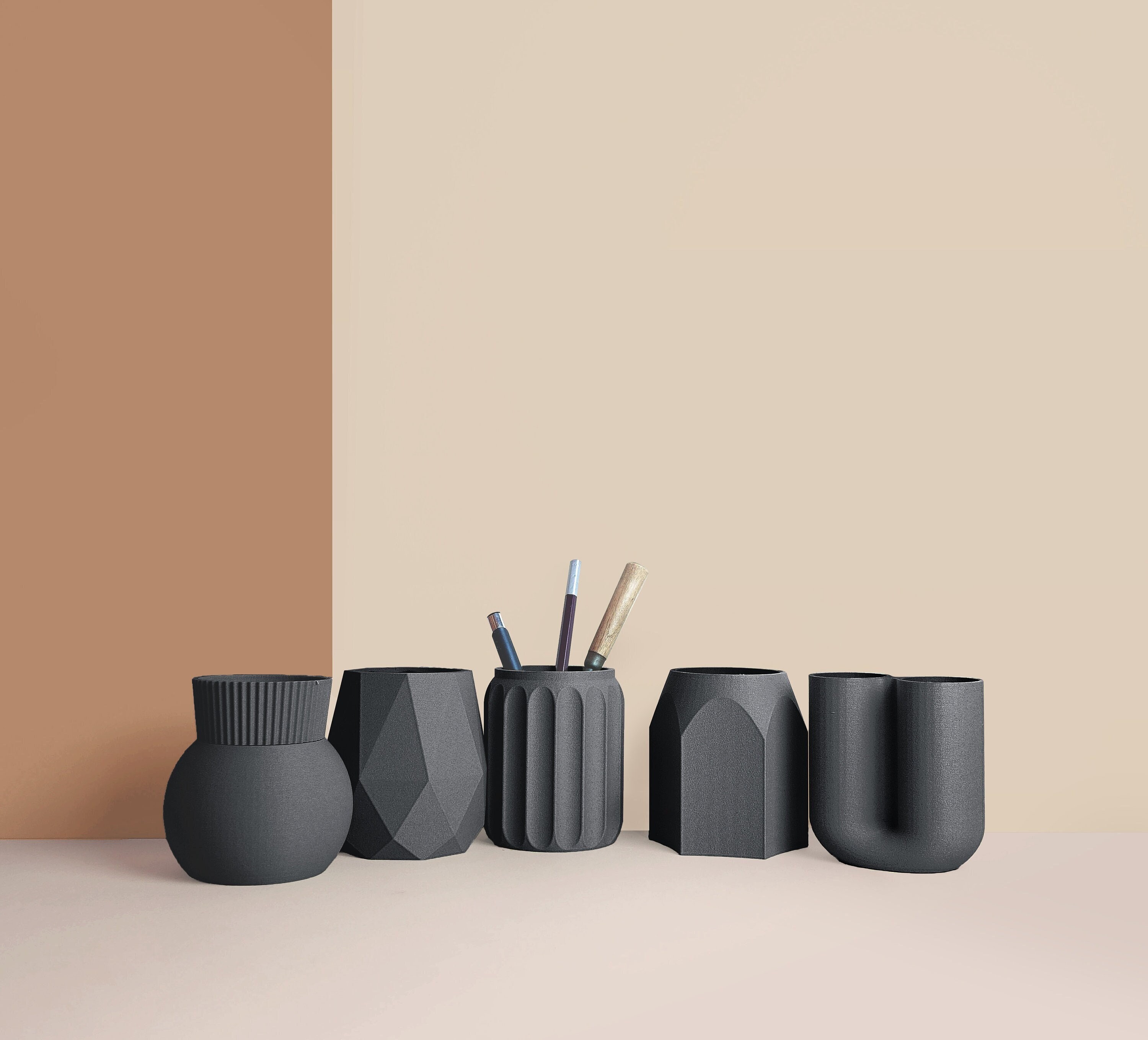 Pencil Pots, Desk Organizer Made With Recycled Wood, Idea for Office ...