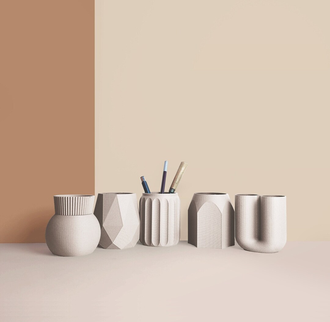 Pencil Pots, Desk Organizer Made With Recycled Wood, Idea for Office ...