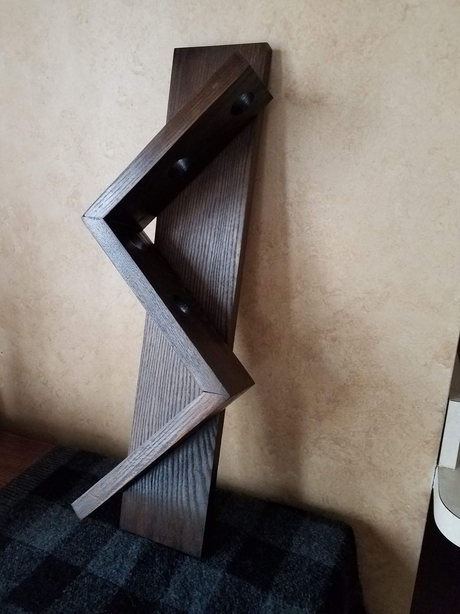 Wood Zig Zag Wine Rack - Etsy