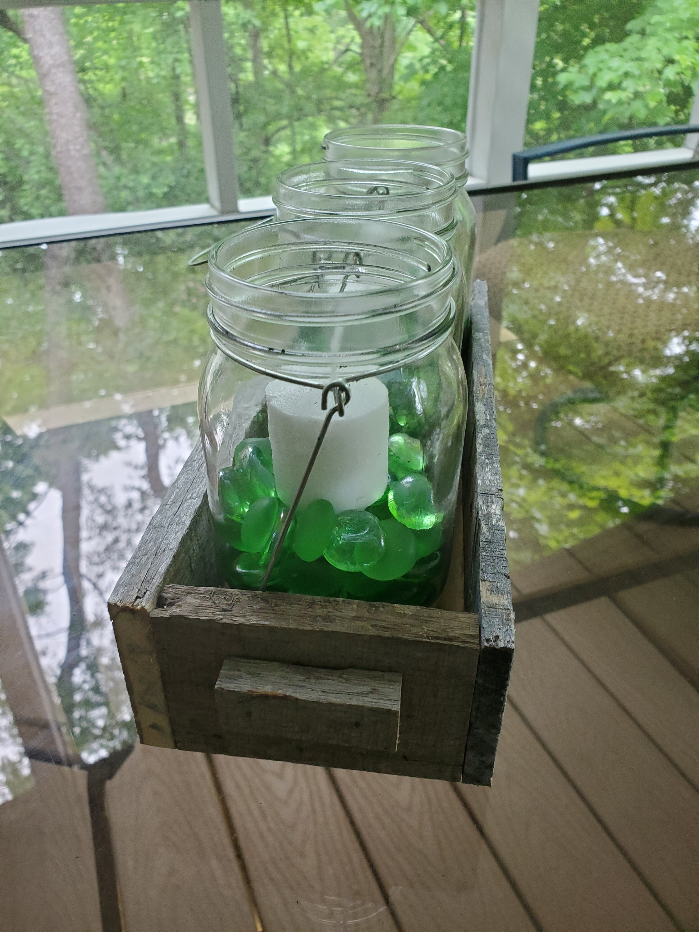 Reclaimed Wood Mason Jar Tray - Etsy