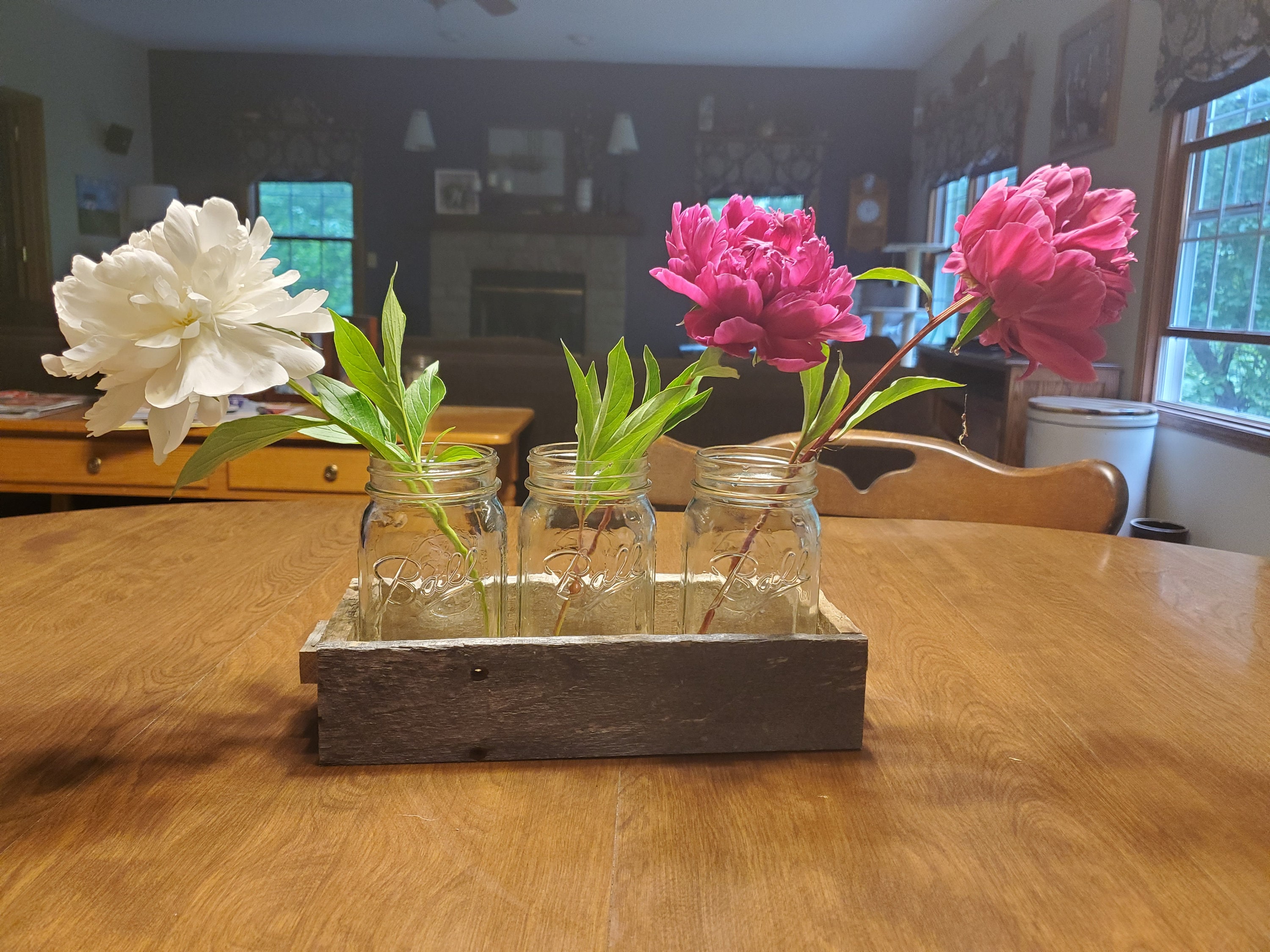 Reclaimed Wood Mason Jar Tray - Etsy