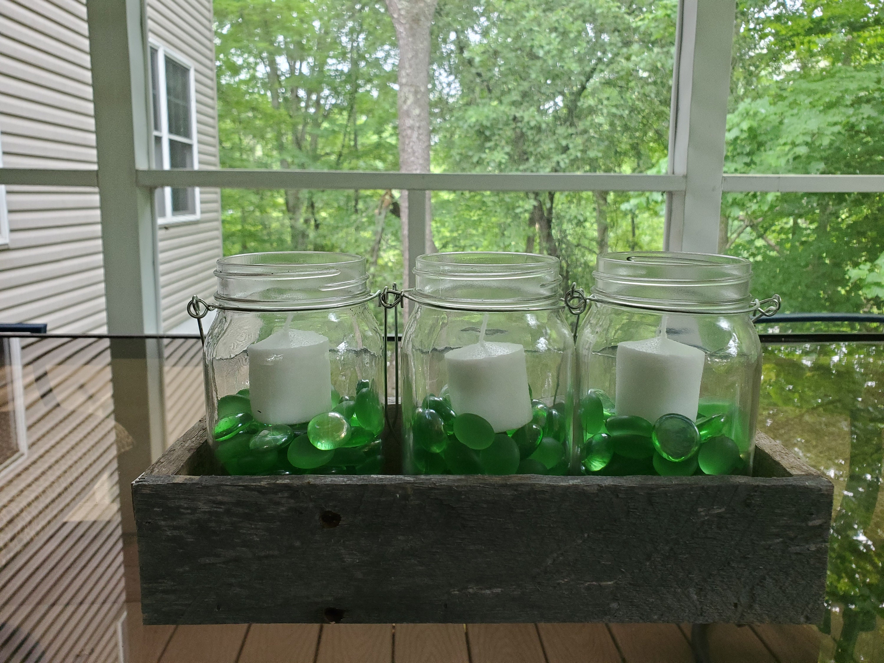Reclaimed Wood Mason Jar Tray - Etsy