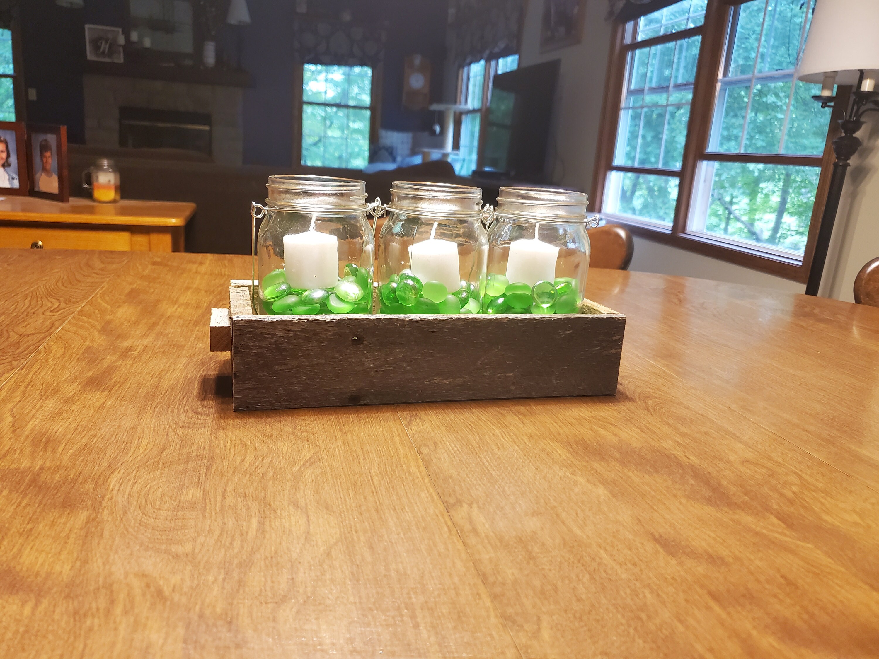 Reclaimed Wood Mason Jar Tray - Etsy