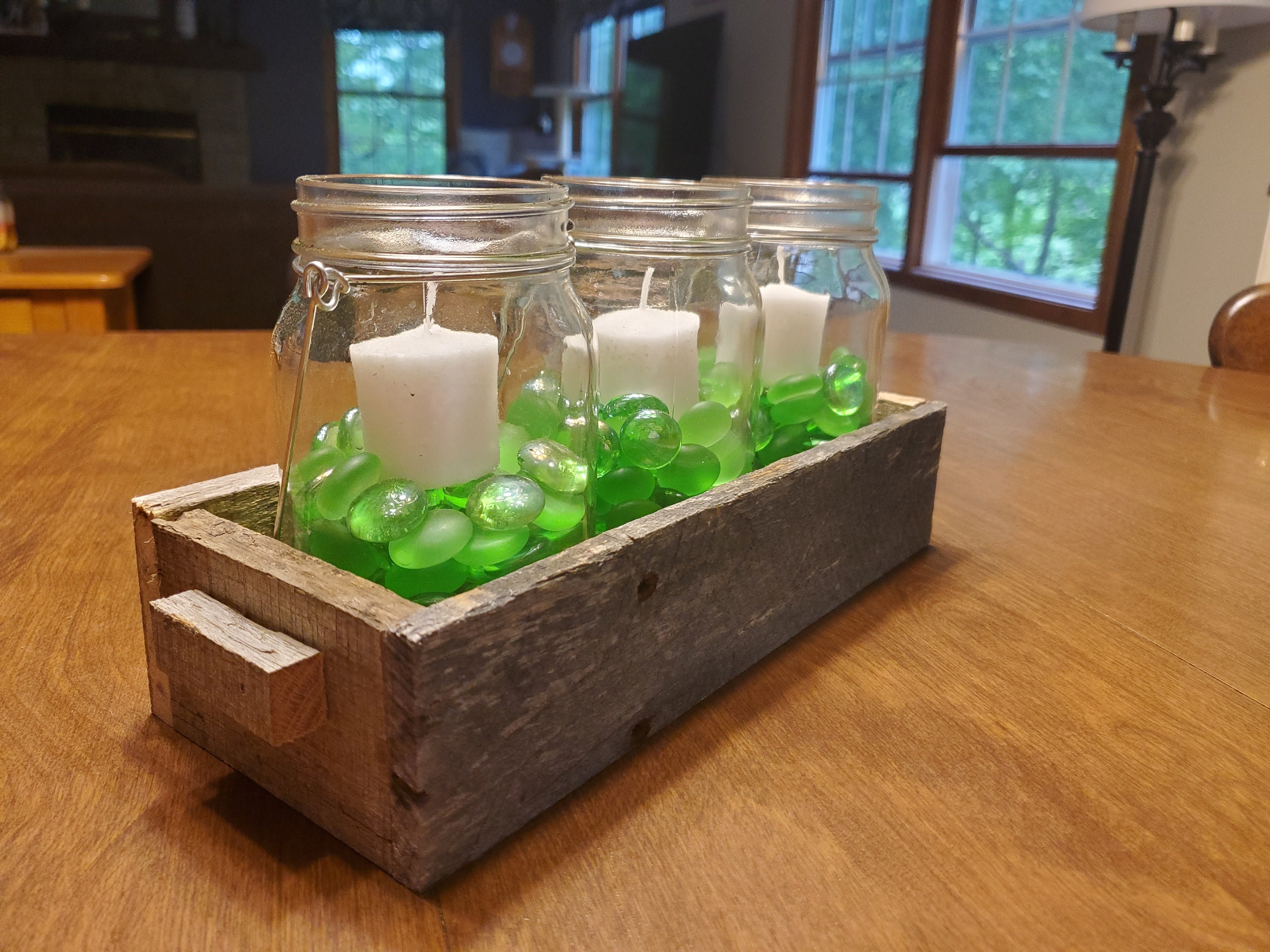 Reclaimed Wood Mason Jar Tray - Etsy