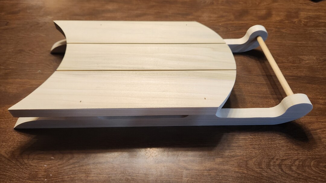 Large Decorative Wooden Sled - Etsy
