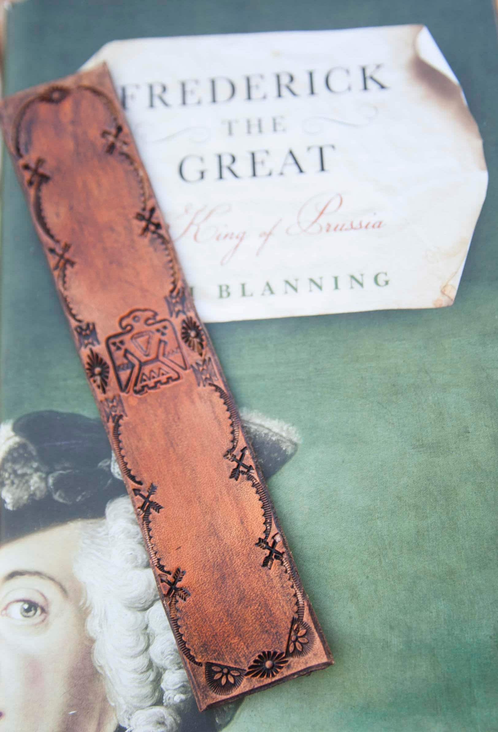 Thunderbird Full Grain Leather Bookmark, Western Design - Etsy