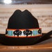 Buffalo Native American Style Wide Hat Band, Beaded Hatband - Etsy