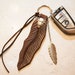 Custom Leather Key Ring, Hand Tooled, Carved Leather, Hand Painted ...