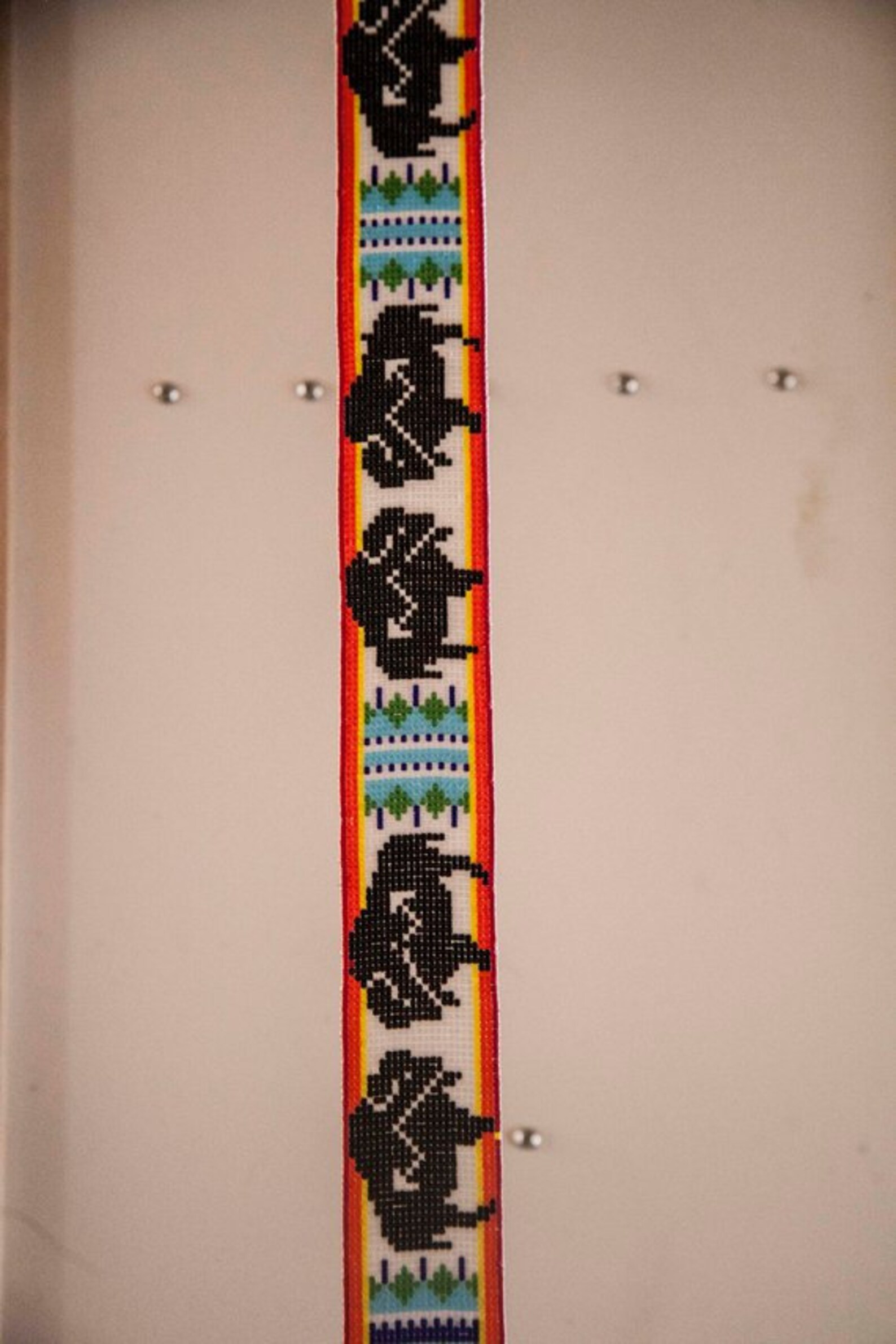 Buffalo Native American Style Wide Hat Band, Beaded Hatband - Etsy