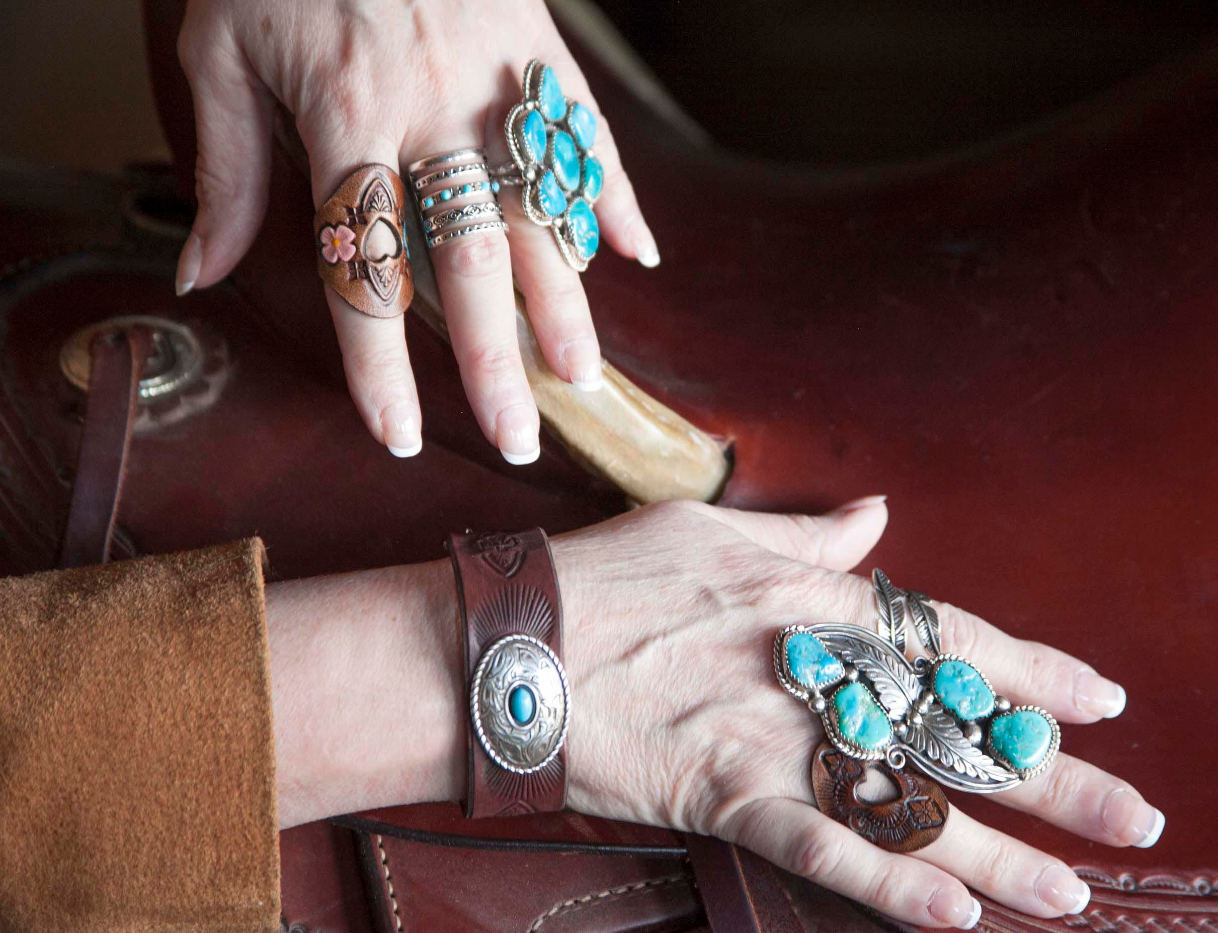 Western Leather Cuff Bracelet Hand Tooled Southwestern Design Unisex - Etsy