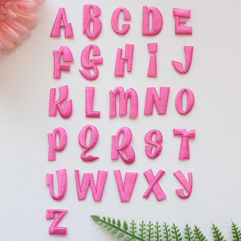 Letter Patch for Clothes Alphabet Embroidery Iron on Sew on Patches ...