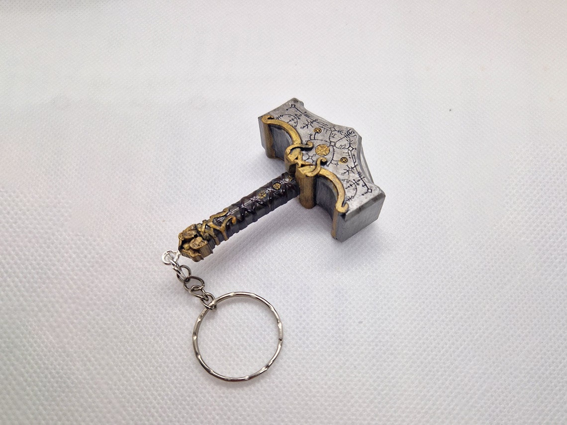 God of War Ragnarok Thor's Mjolnir Hammer Keyring - Etsy