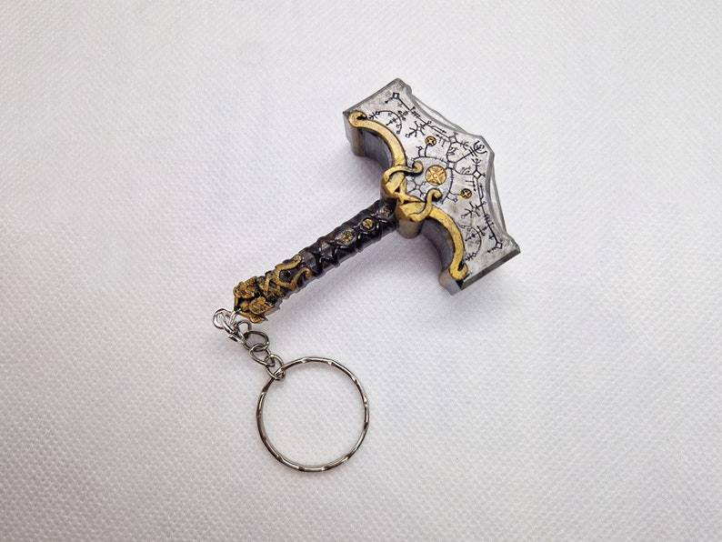 God of War Ragnarok Thor's Mjolnir Hammer Keyring - Etsy