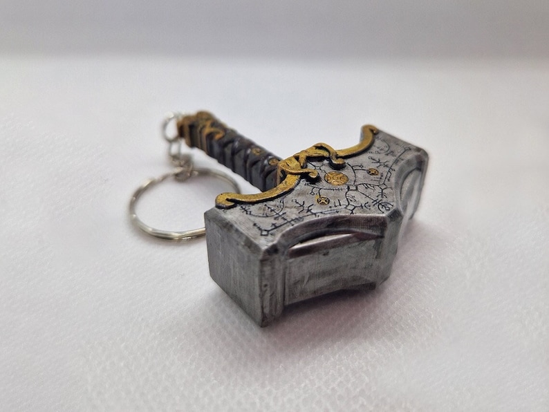 God of War Ragnarok Thor's Mjolnir Hammer Keyring - Etsy Ireland