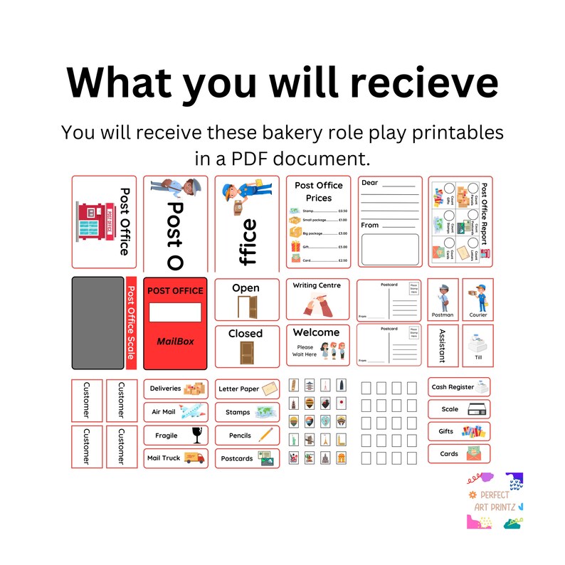 Bakery Role Play Printables, Pretend Bakery Play Set, Printable Bundle ...