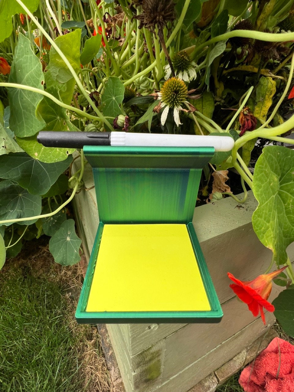 3D Printed Post-it Note and Pen Holder Blue/green PLA - Etsy