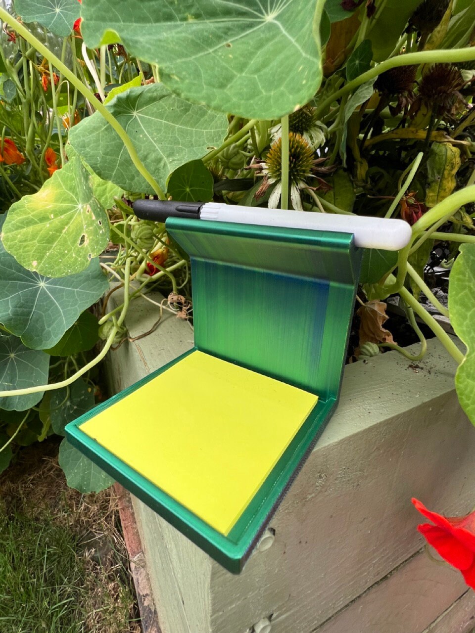 3D Printed Post-it Note and Pen Holder Blue/green PLA - Etsy Canada