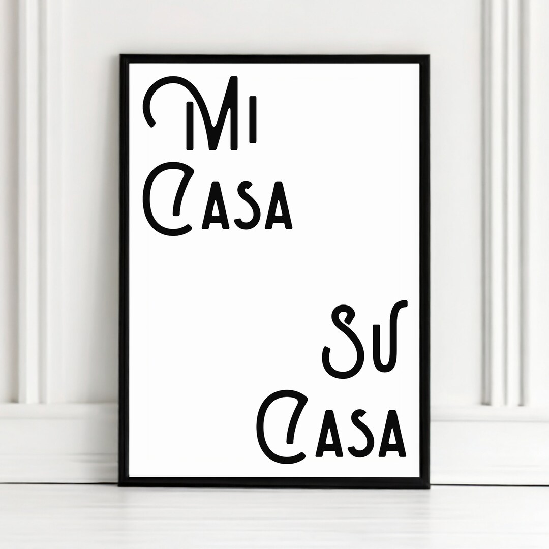 Mi Casa Su Casa | Printable | Wall Art | Instant Download | Home Decor ...
