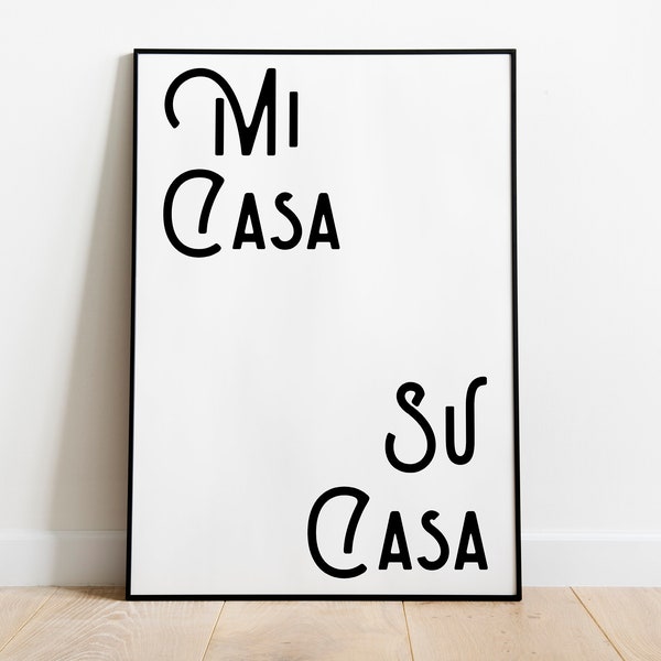 Mi Casa Su Casa Wall Art - Etsy