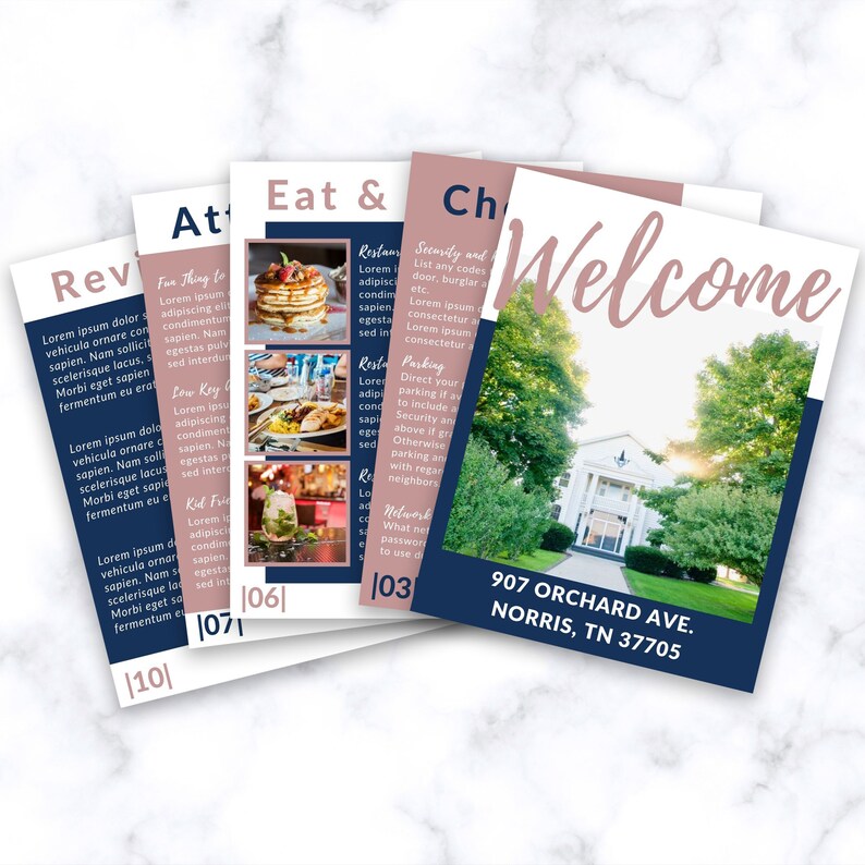 Welcome Guest Book Template Canva Template Airbnb VRBO Host Guide ...