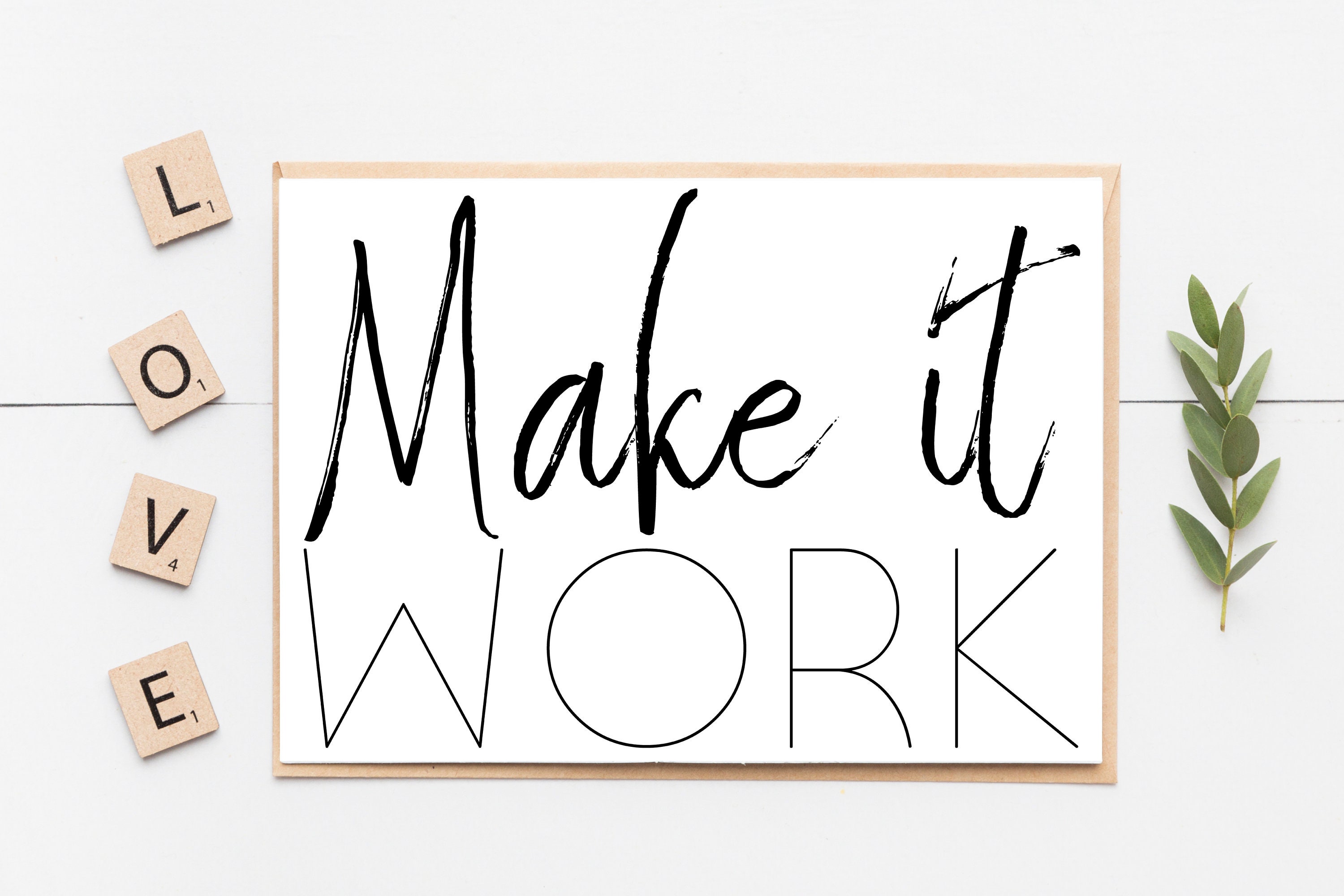 Make It Work Printable Wall Art Instant Download Home | Etsy