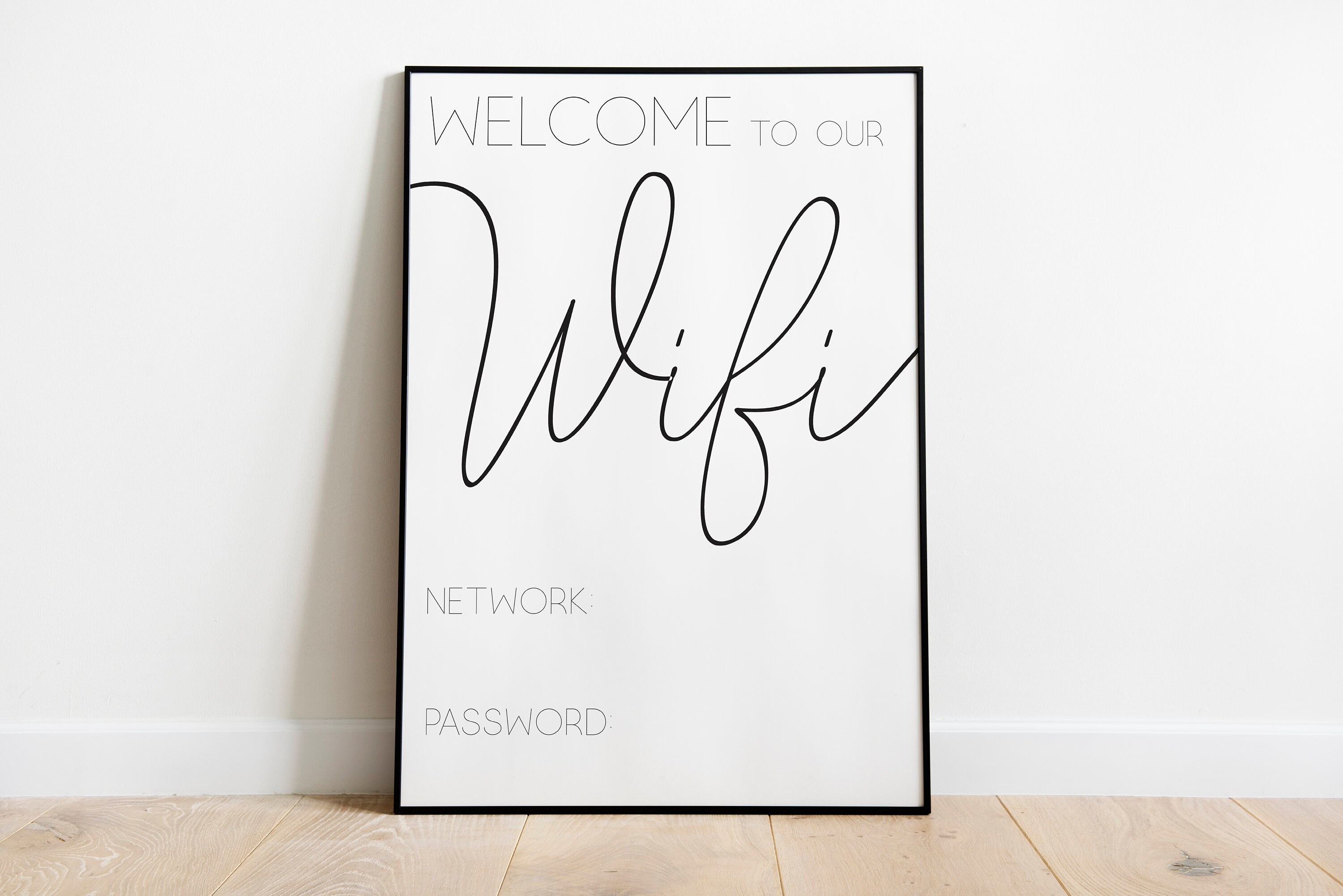 Welcome to Our Wifi Sign | Printable | Wall Art | Instant Download ...