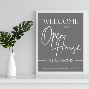 Real Estate Open House Set Printable Real Estate Sign Sign-in Welcome ...