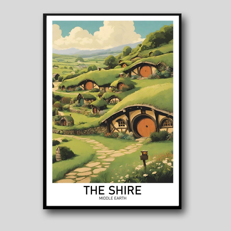 The Shire Travel Poster Printable Wall Art Instant Digital Download the ...