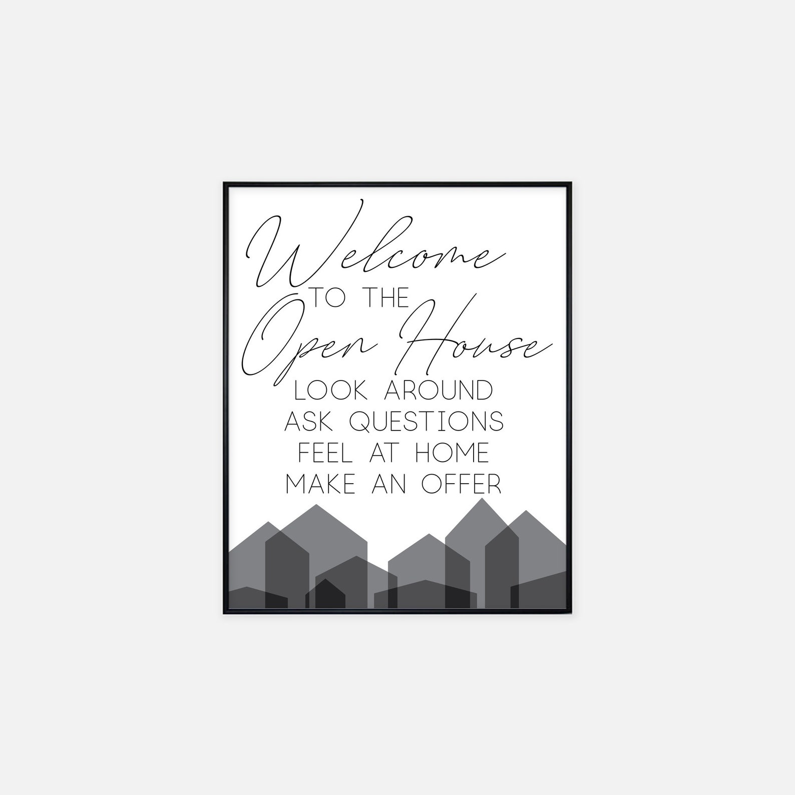 Welcome to the Open House Sign Printable Sign Instant Download Welcome ...