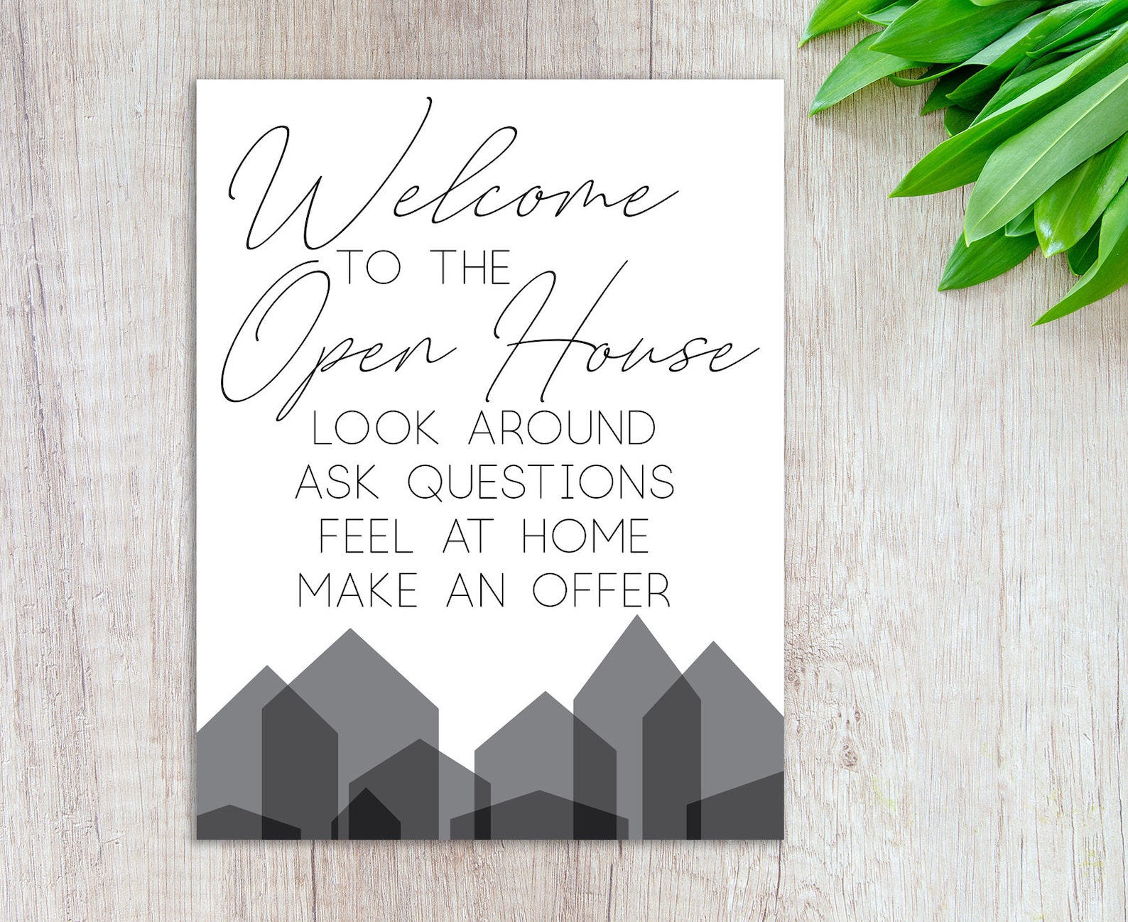 Welcome to the Open House Sign Printable Sign Instant Download Welcome ...