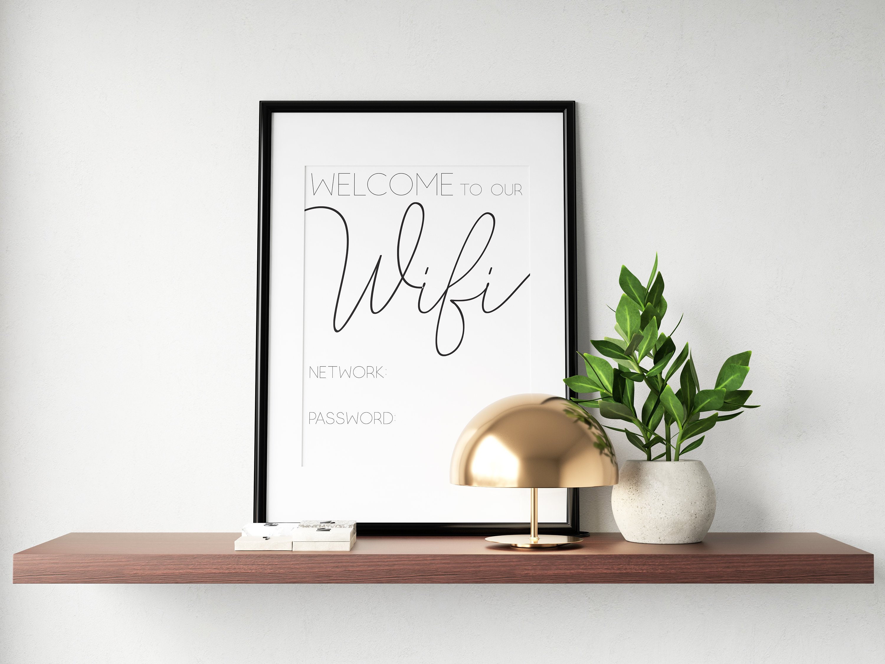 Welcome to Our Wifi Sign Printable Wall Art Instant - Etsy