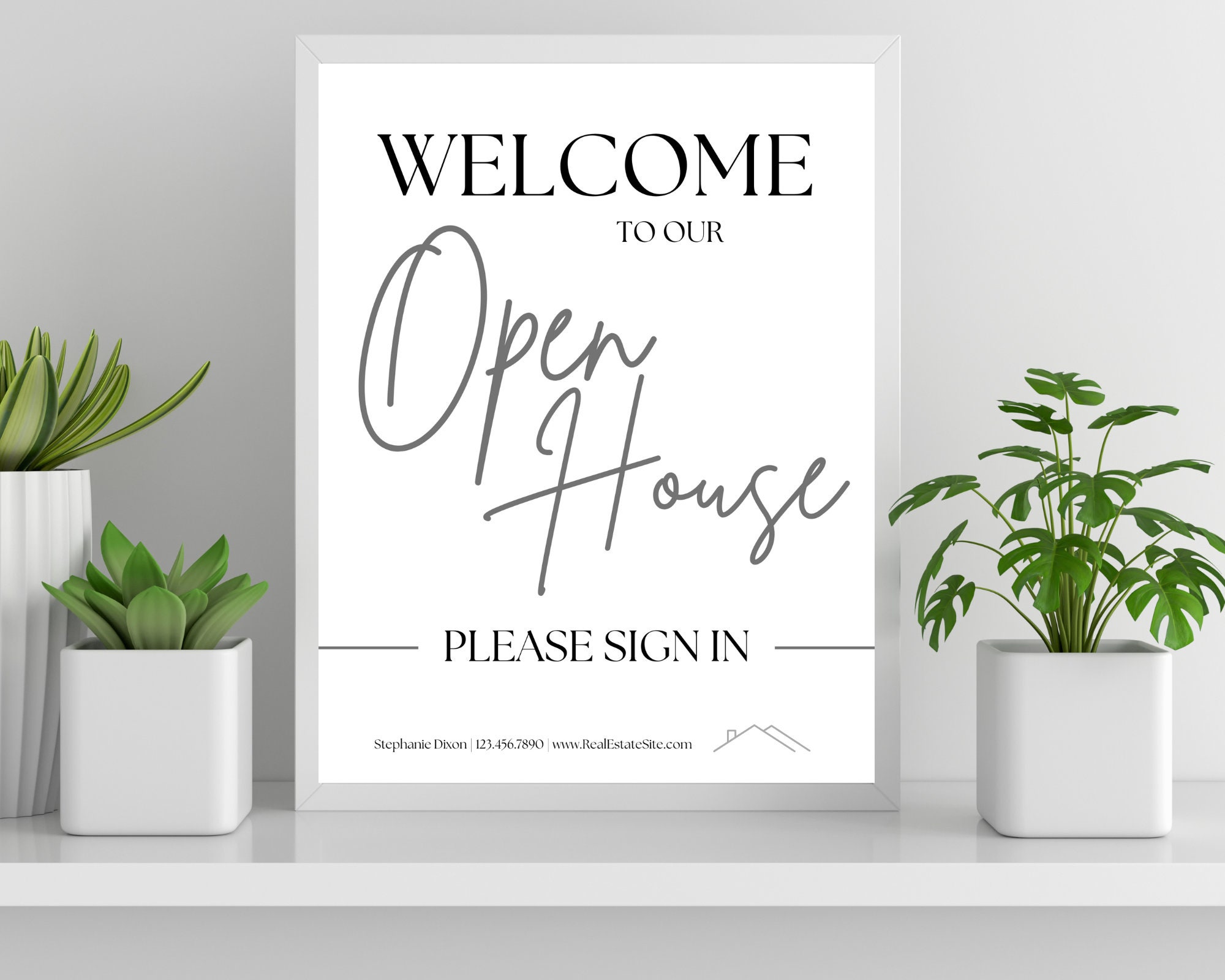 Real Estate Open House Set Printable Real Estate Sign Sign-in Welcome ...