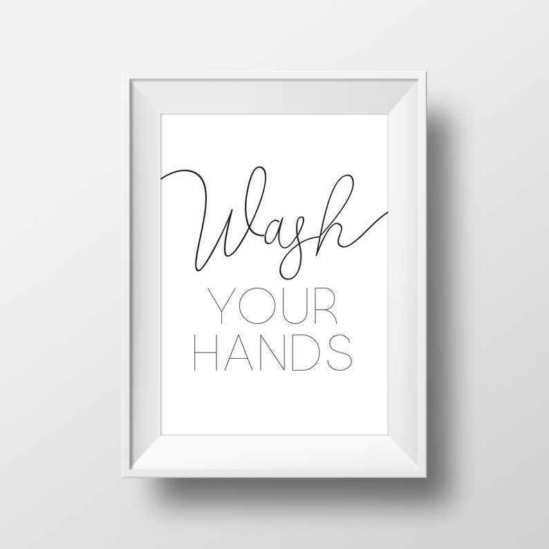 Wash Your Hands Printable Wall Art Instant Download - Etsy