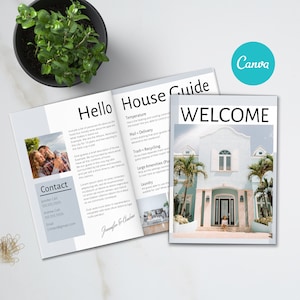 Airbnb Welcome Guest Book Template 20 Page Host Guidebook Canva ...