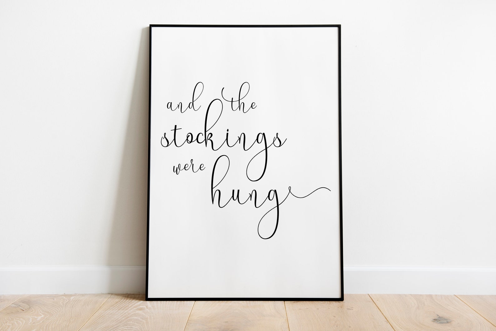 And the Stockings Were Hung Printable Wall Art Christmas Home Decor ...