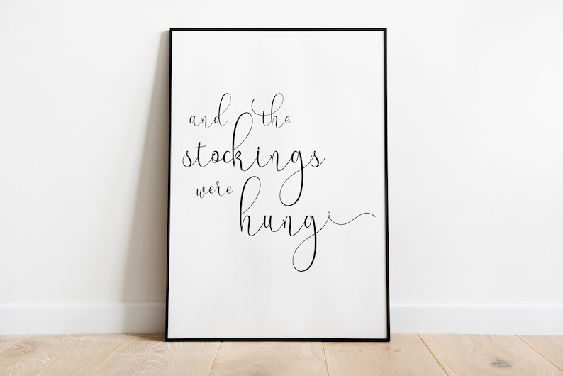 And the Stockings Were Hung | Printable | Wall Art | Christmas | Home ...