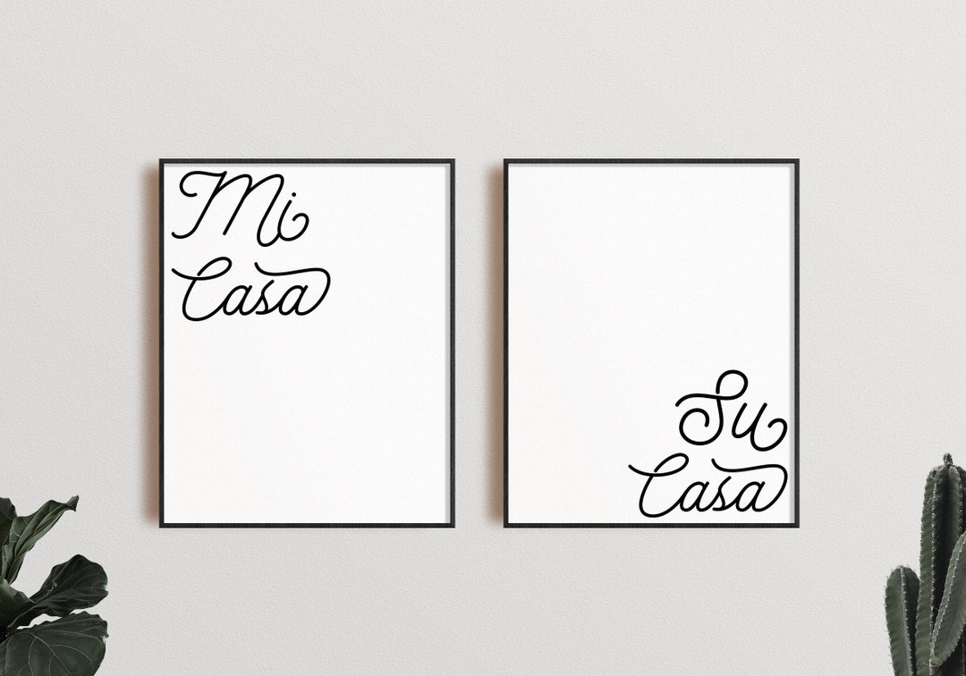 Mi Casa Su Casa Set | Printable | Wall Art | Instant Download | Home ...