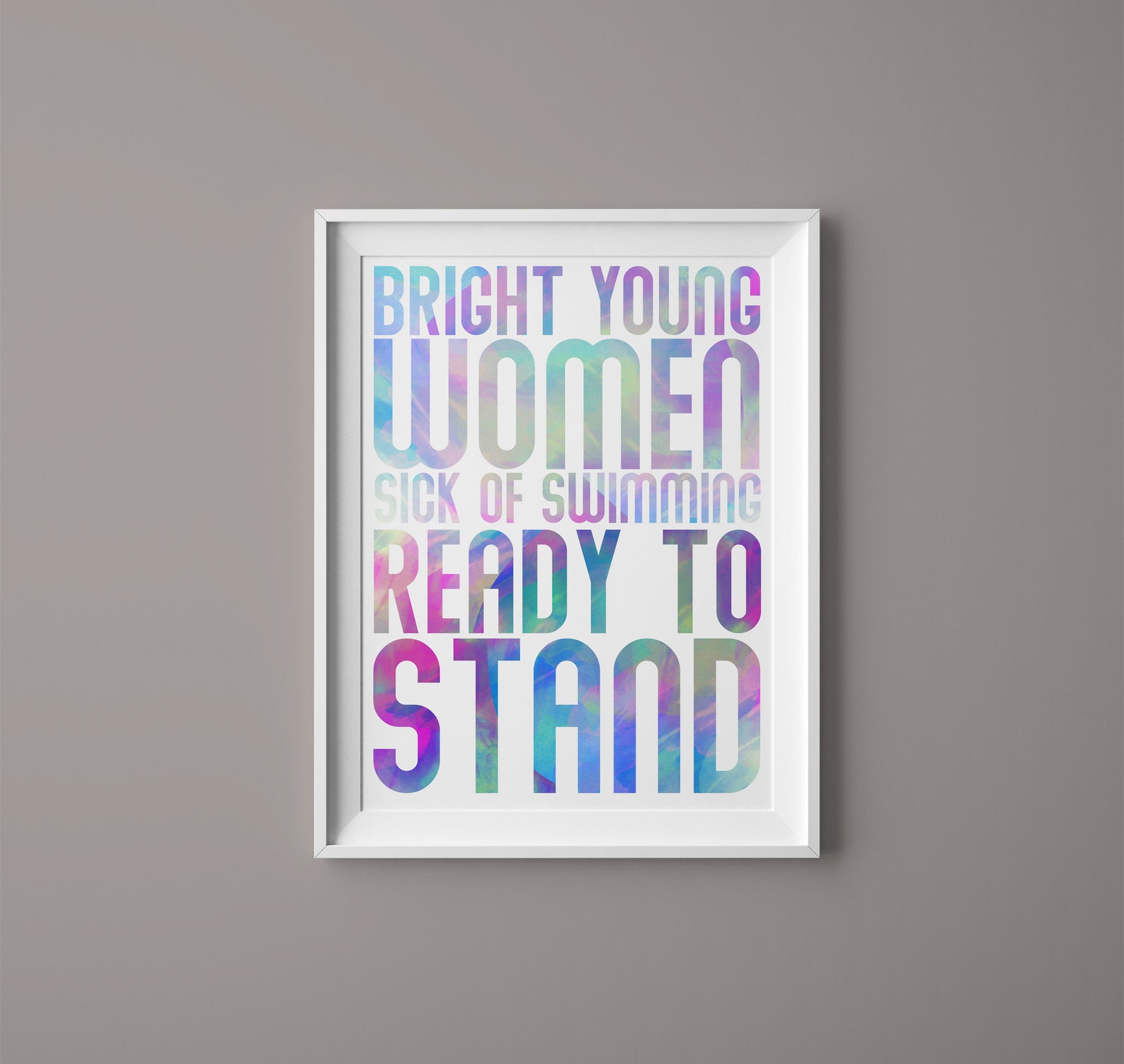Bright Young Women Ready to Stand Printable | Wall Art | Instant ...