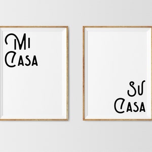 Mi Casa Su Casa Set | Printable | Wall Art | Instant Download | Home ...