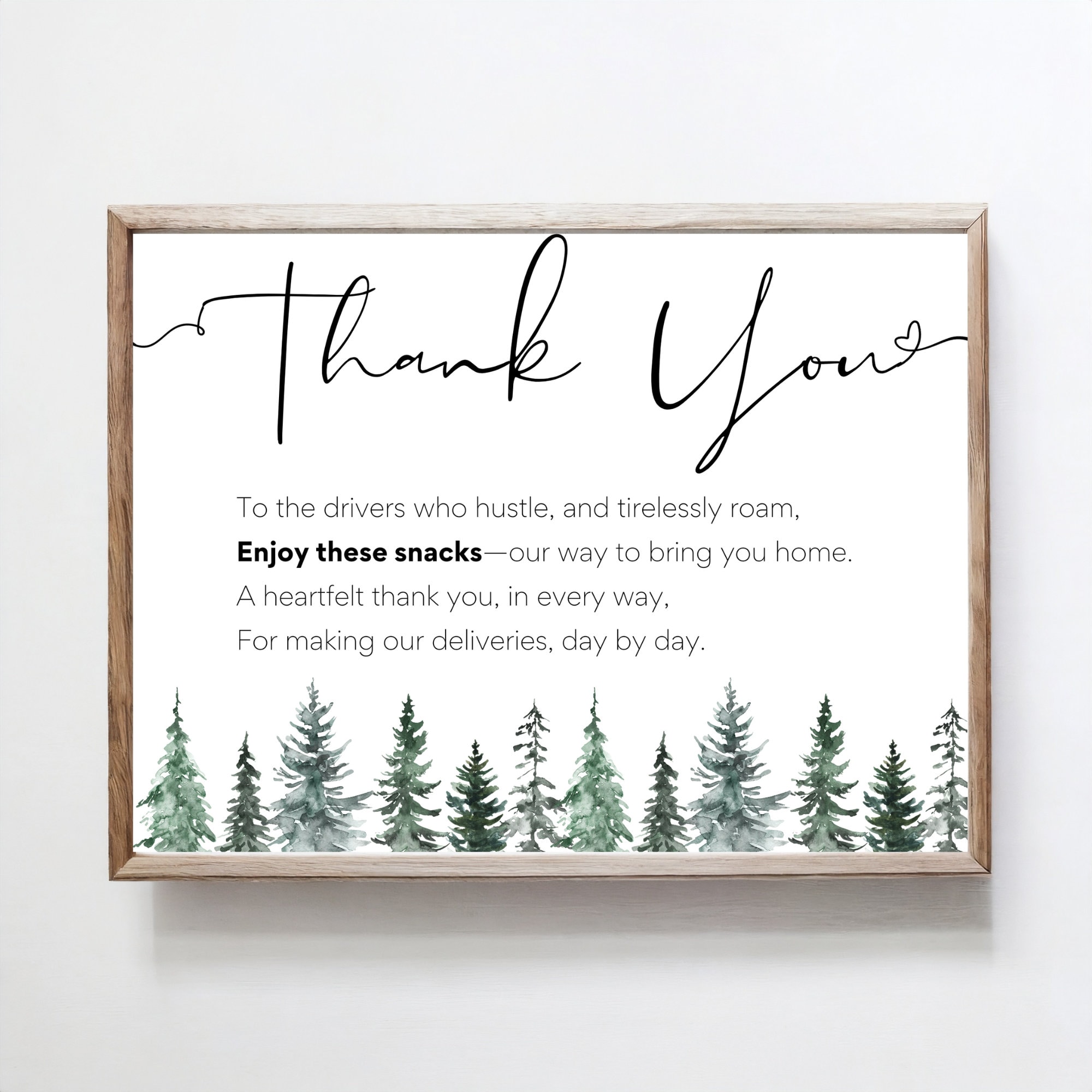 Delivery Driver Snack Sign | Thank You Sign | Delivery Driver Sign ...