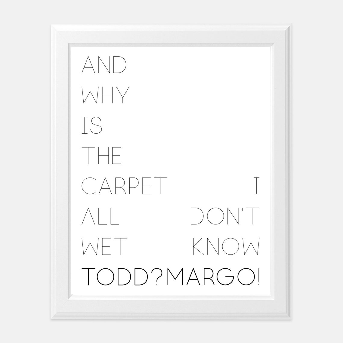 Todd and Margo | Printable | Wall Art | Instant Download | Home Decor ...