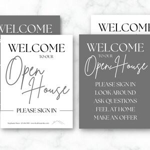 Real Estate Open House Set | Printable | Real Estate Sign | Sign-in ...