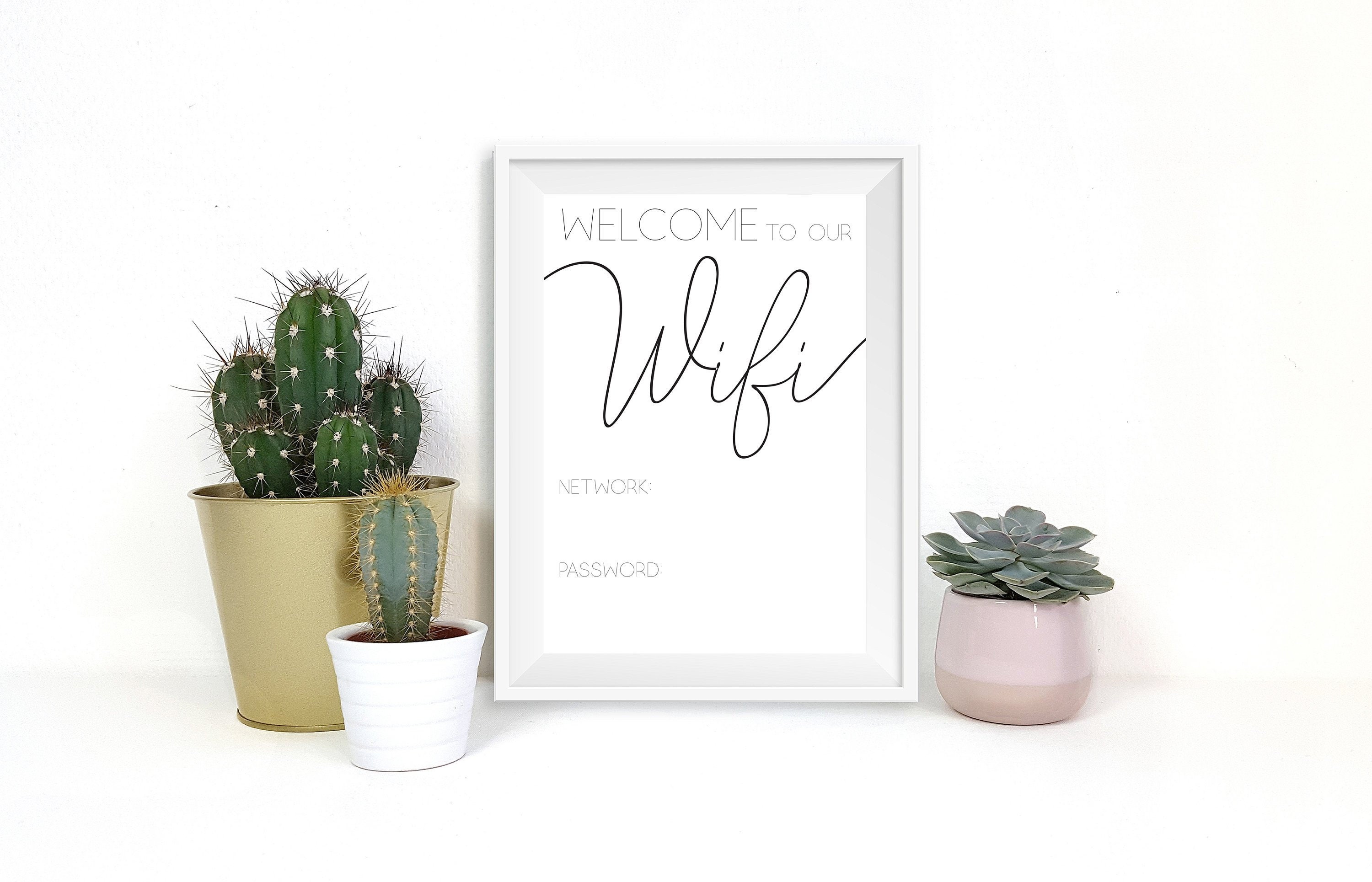 Welcome to Our Wifi Sign Printable Wall Art Instant | Etsy