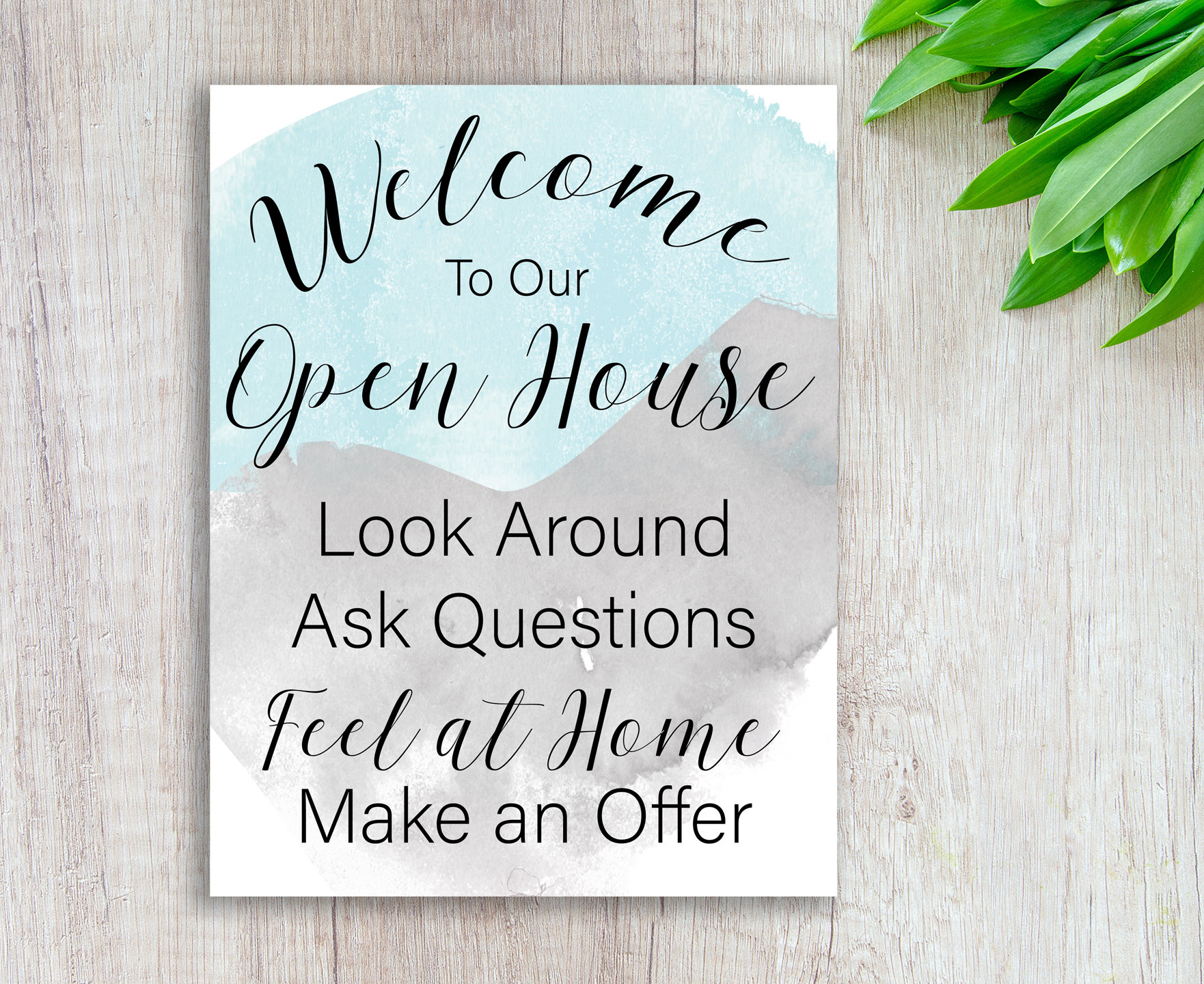 Welcome to the Open House Sign | Printable | Sign | Instant Download ...