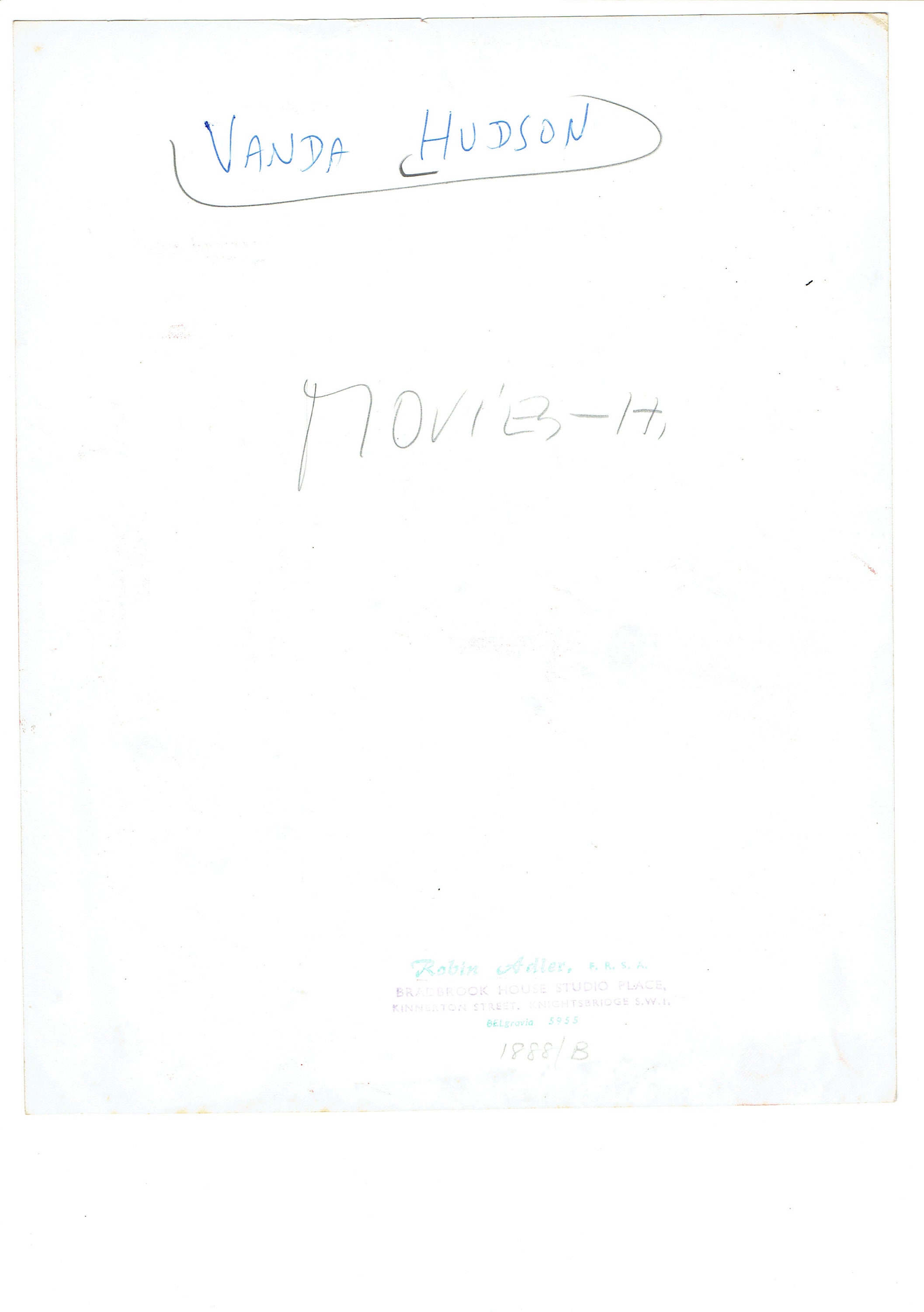 Vintage 1950s Vanda Hudson Photo, Portrait by Robin Adler - Etsy