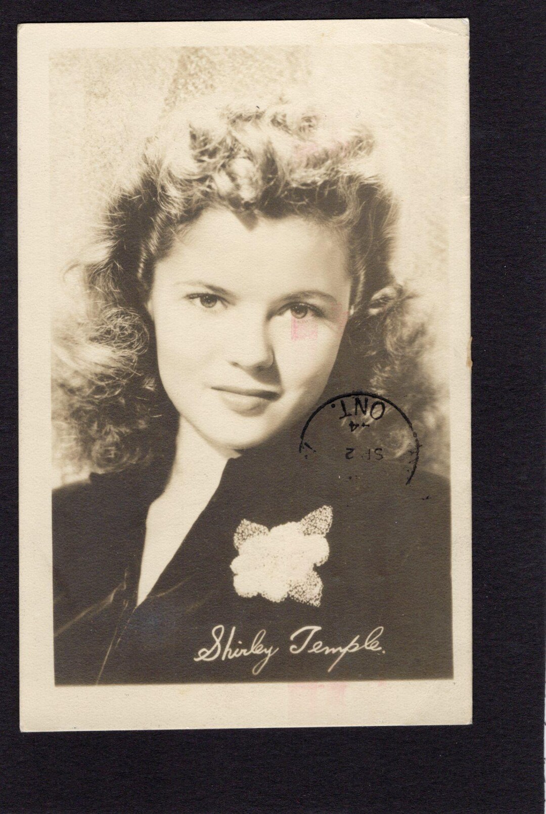 C1944 Shirley Temple Real Photo Post Card From Selznick Studio Culver ...